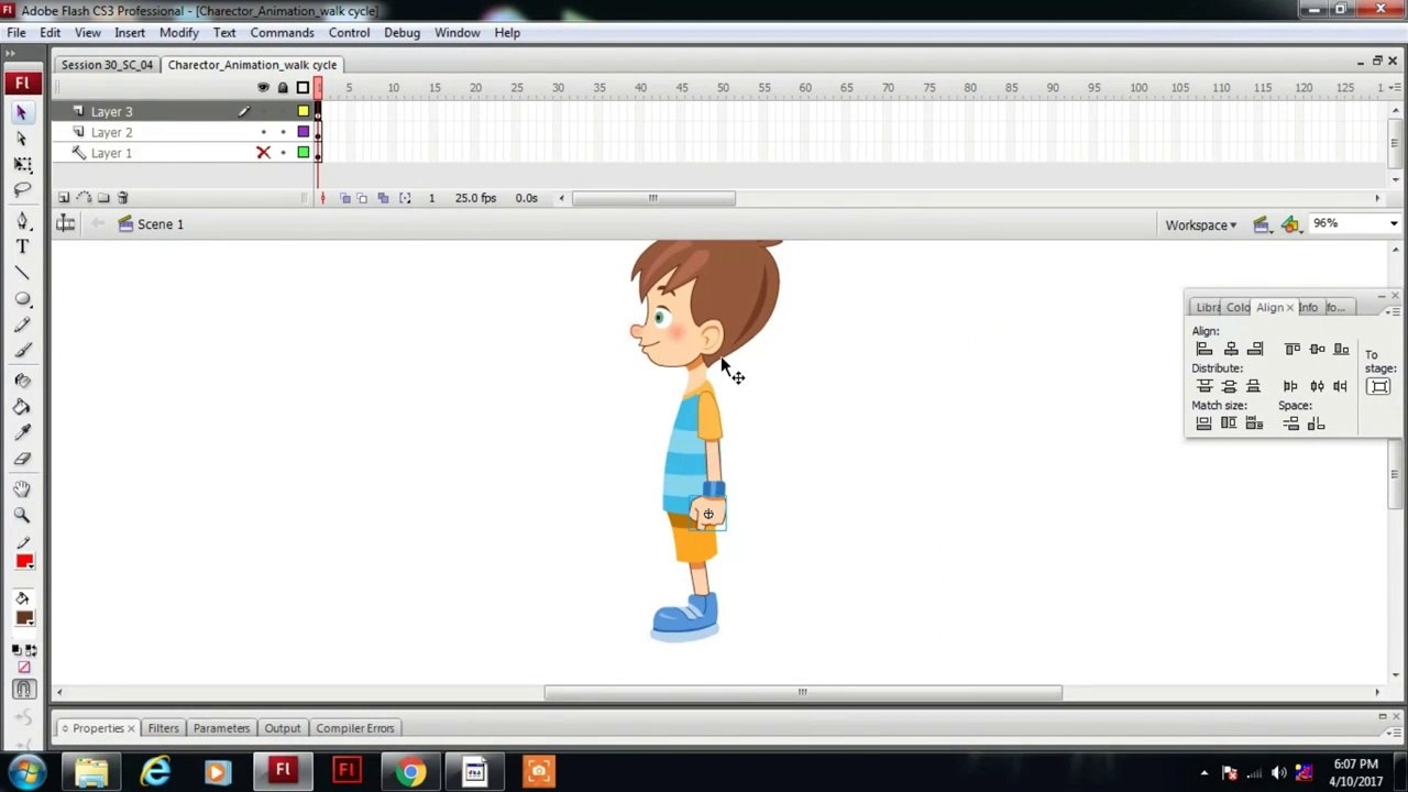 Character walk cycle in adobe flash cs3/2d animation - video Dailymotion