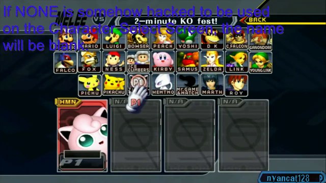 Ssbm Characters Character Select (From "Super Smash Bros. Melee")