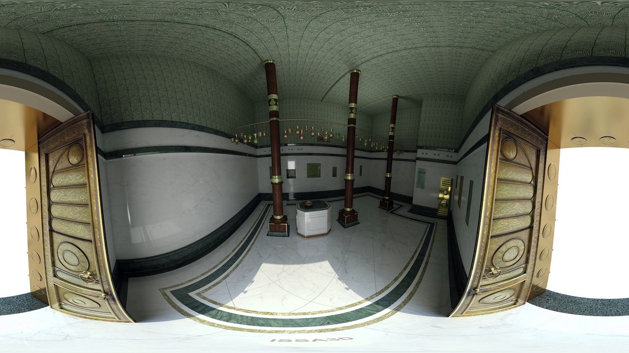 4K Inside Kaaba 360° - from the side of the door - the best place you ...