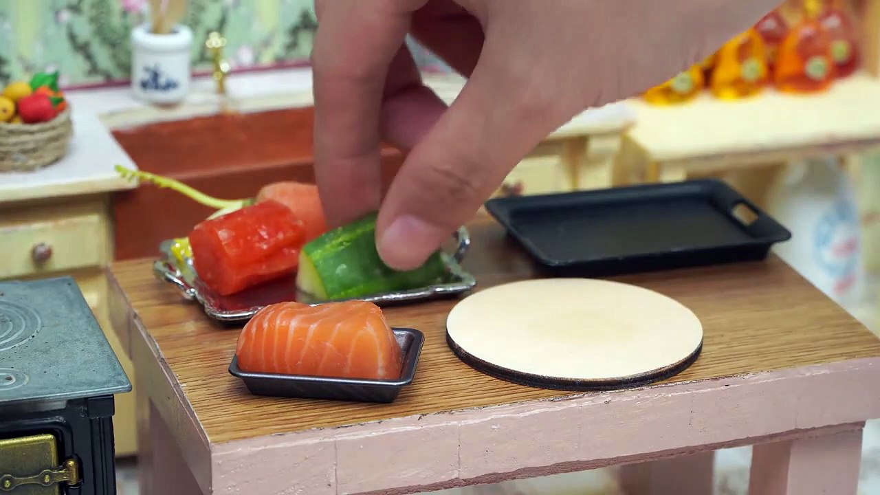 How To Make Miniature Sushi| Asmr Cooking Mini Food | Japanese Recipe ...