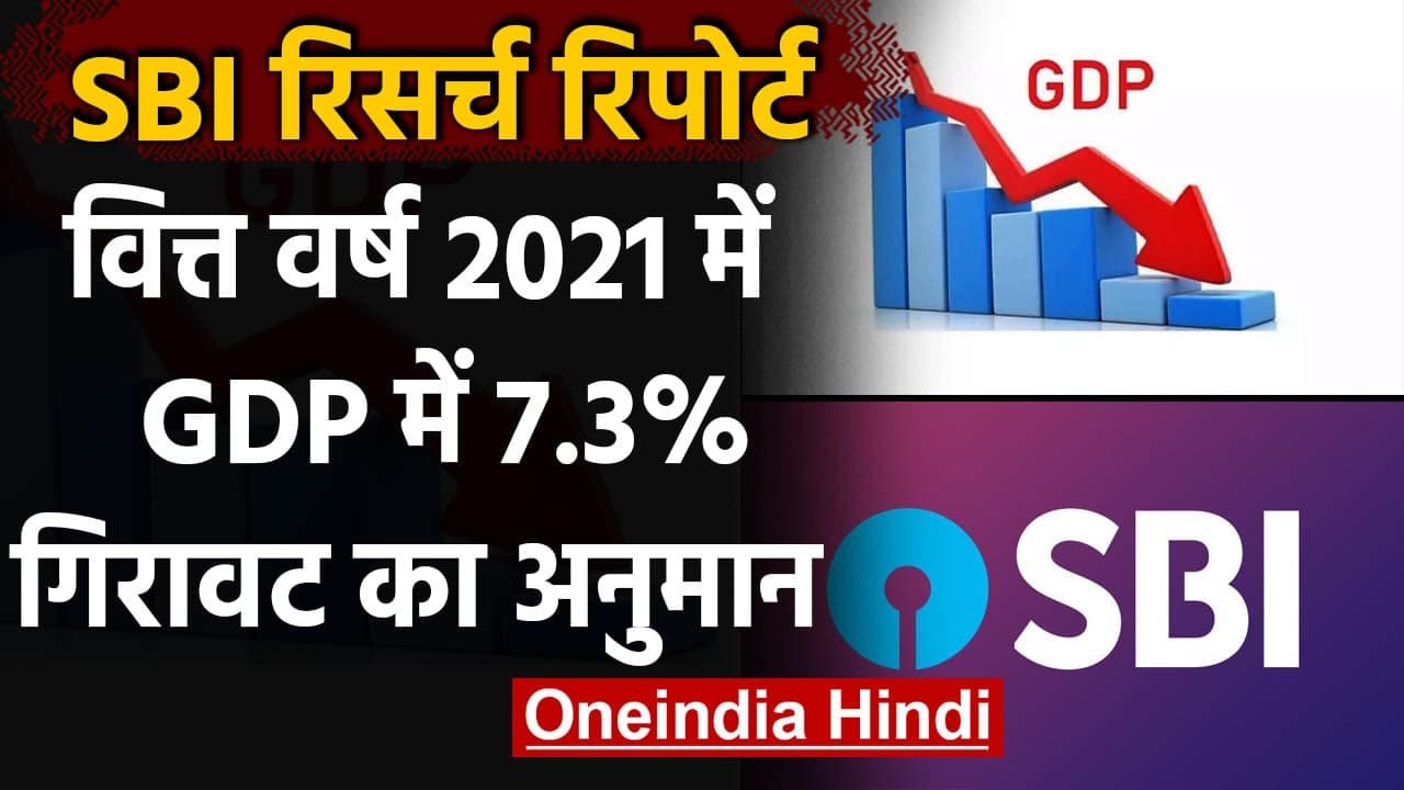 SBI Research Report ने Financial Year 2021 में GDP में 7.3% गिरावट का ...