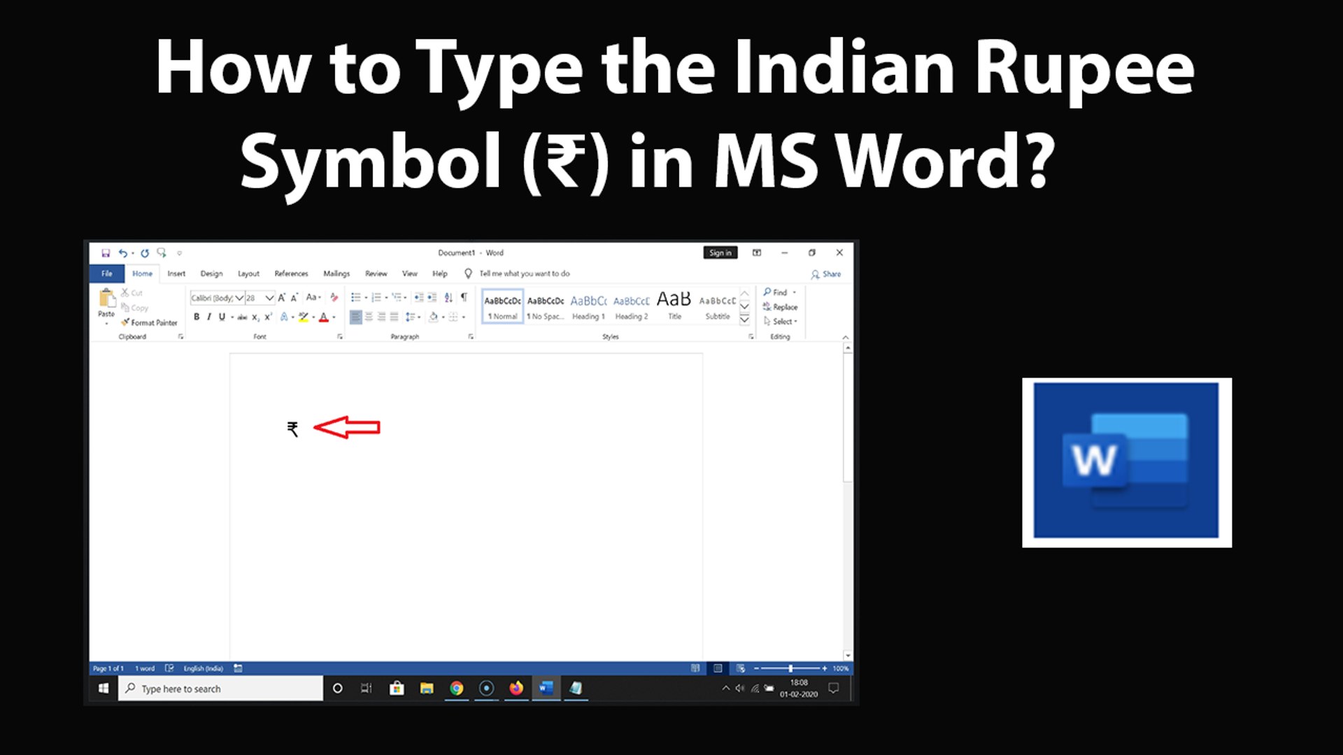 Writing The Rupee Sign In Ms Word Indian Rupee Symbol Chosen | Logo