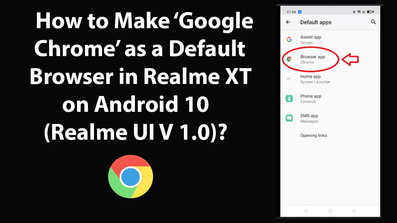 How to Make Google Chrome as a Default Browser in Realme XT on Android ...