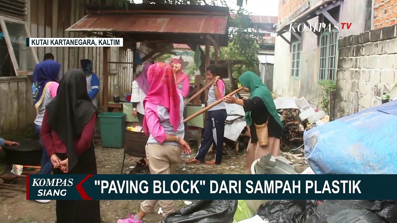 Daur Ulang Sampah Plastik Menjadi Paving Blok untuk Bahan Bangunan - Video Dailymotion