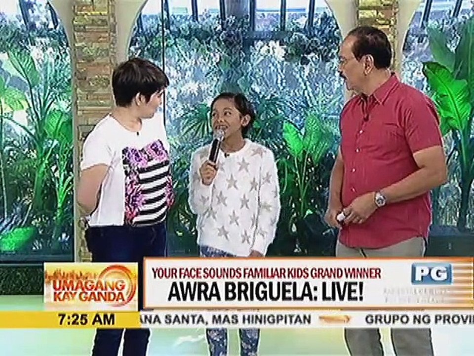 Your Face Sounds Familiar Kids Grand Winner Awra Briguela, live ...