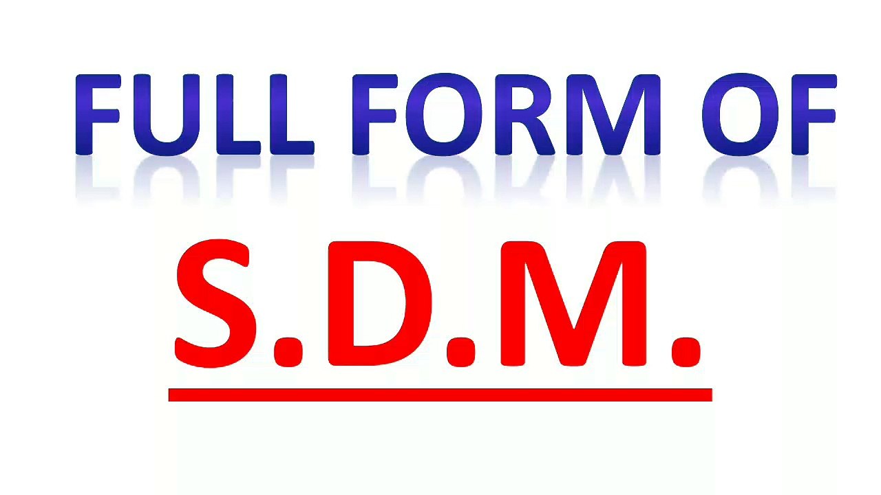 SDM full form - video Dailymotion
