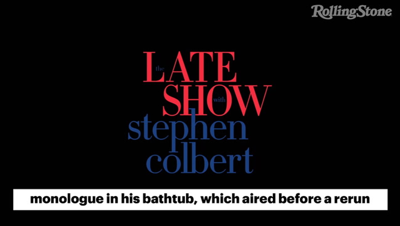 Stephen Colbert Films New ‘Late Show’ Monologue From His Bathtub | RS ...