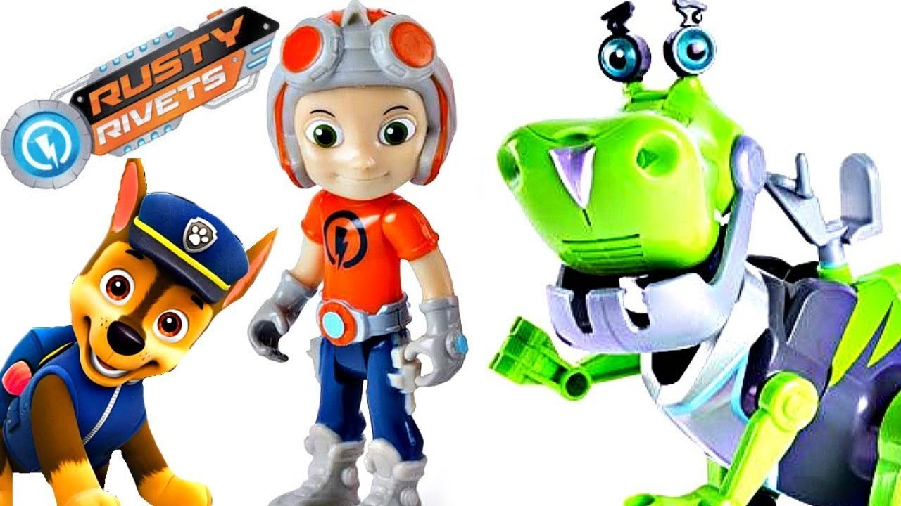 Rusty Rivets Builds Botasaur and Helps the Paw Patrol Rescue a Kitten ...