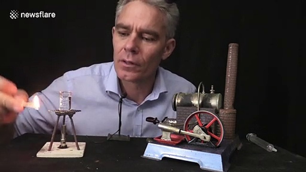 Australian science teacher performs ASMR steam engine experiment ...