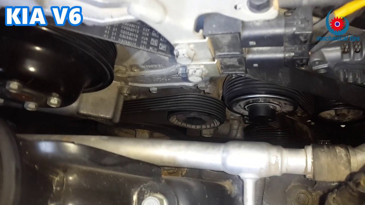 How to Replace a KIA Serpentine Belt kia v6 engine fan balt kia ...
