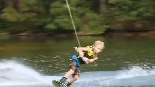 Kid Performs Cool Wakeboarding Tricks - video dailymotion