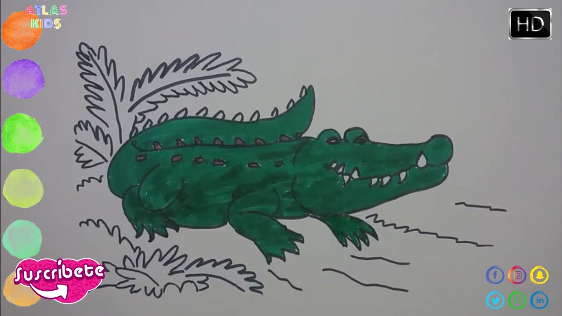 Dibujo De Caimán Fácil