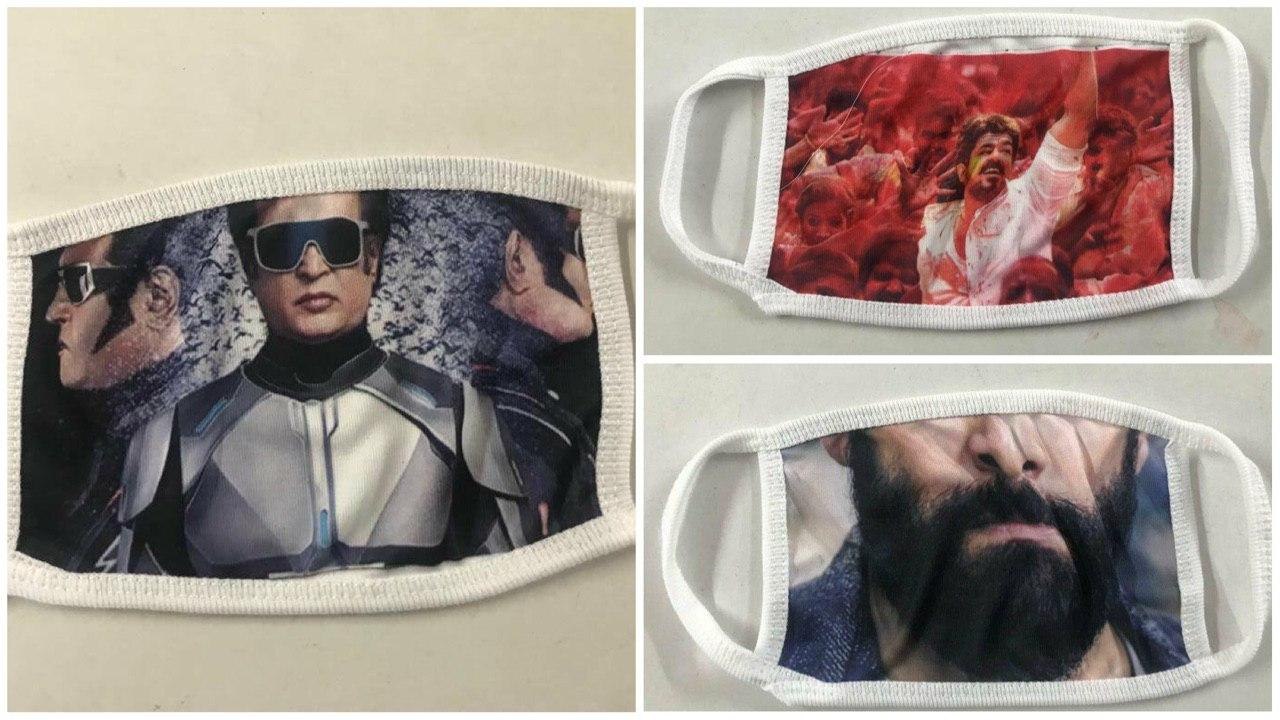 Celebrity photo printed Mask | Tirupur Garments | Ajith, Surya, Rajini ...