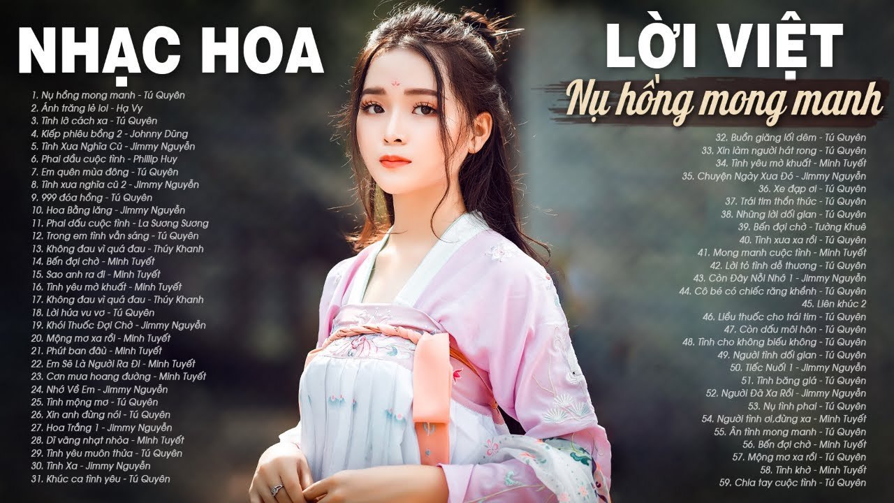 Nụ Hồng Mong Manh, Ánh Trăng Lẻ Loi - Nhạc Hoa Lời Việt, Nhạc Trẻ Xưa 7X 8X 9X Từng Làm Mưa Làm ...