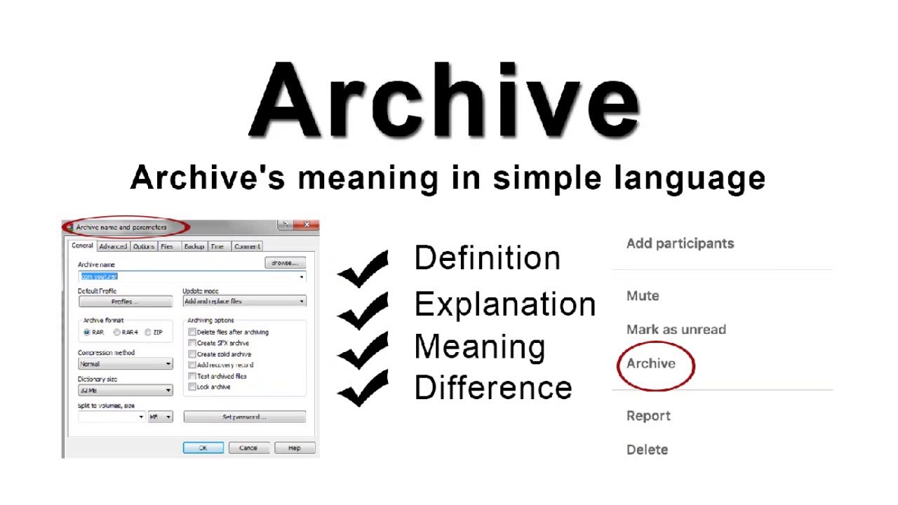 Archive meaning/definition/Explanation in basic language/difference ...