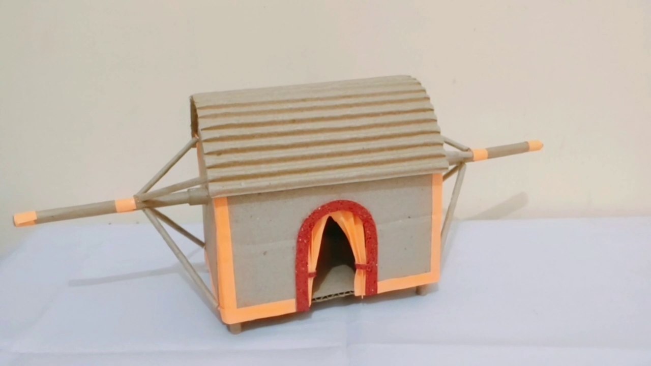How To Make Palki With Cardboard Easy | DIY Traditional Cardboard ...