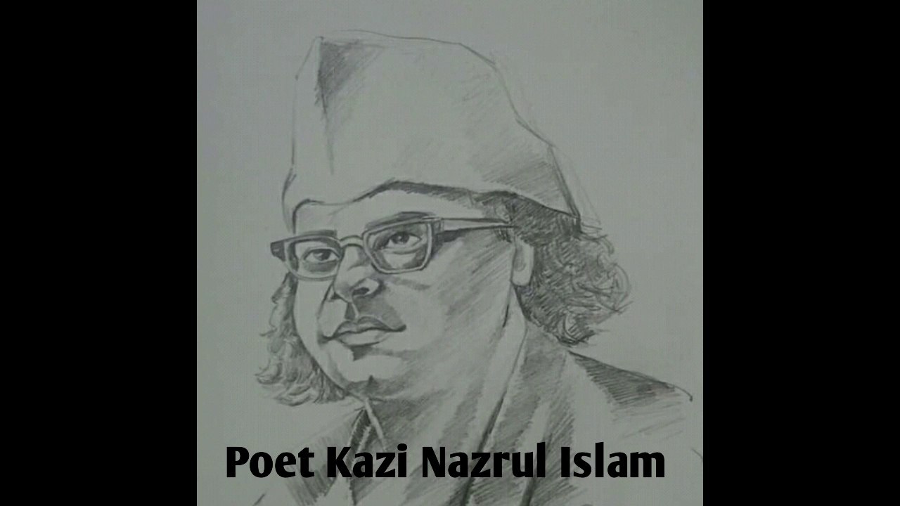 How to National poet Kazi Nazrul Islam portrait drawing - video Dailymotion