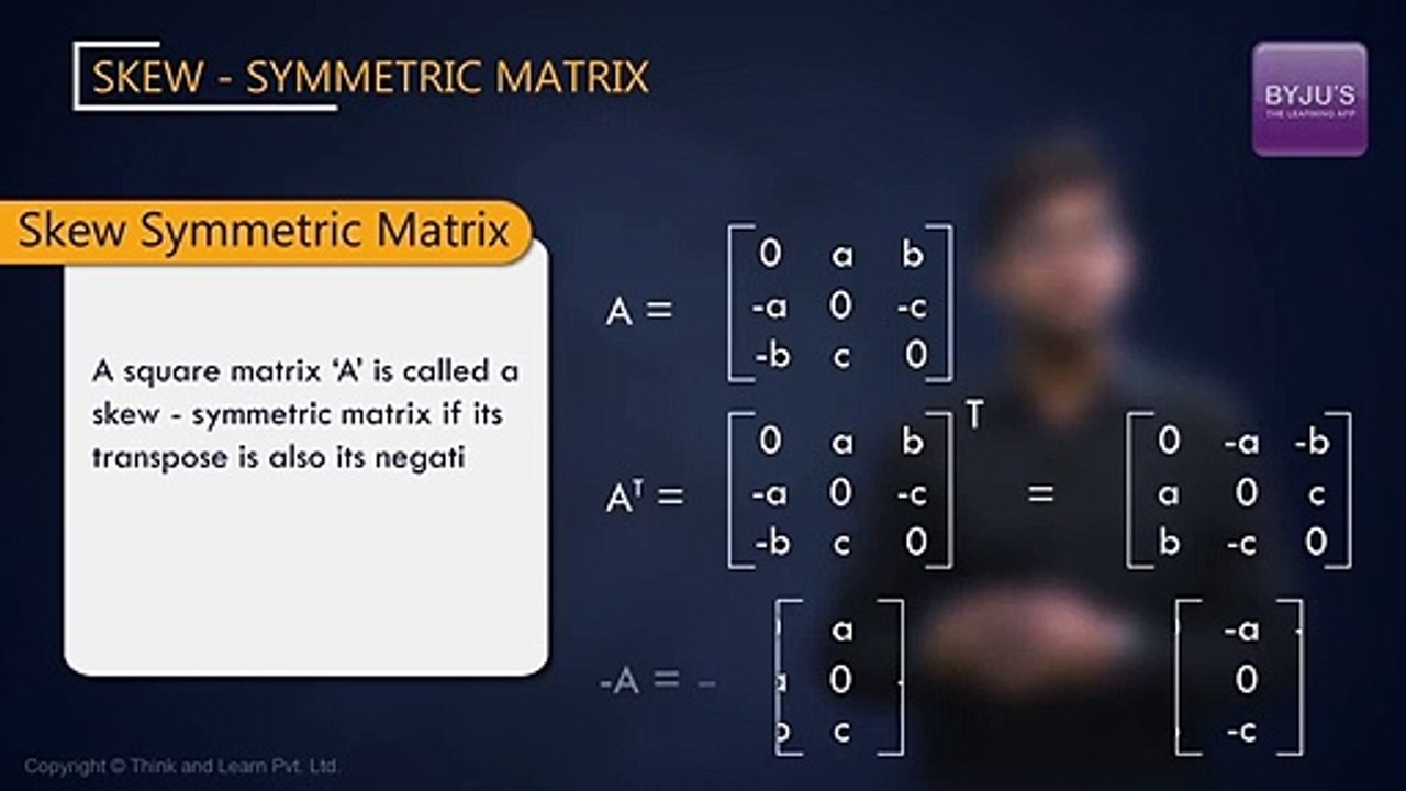 Symmetric and Skew symmetric matrix - Problem Solving Techniques ...