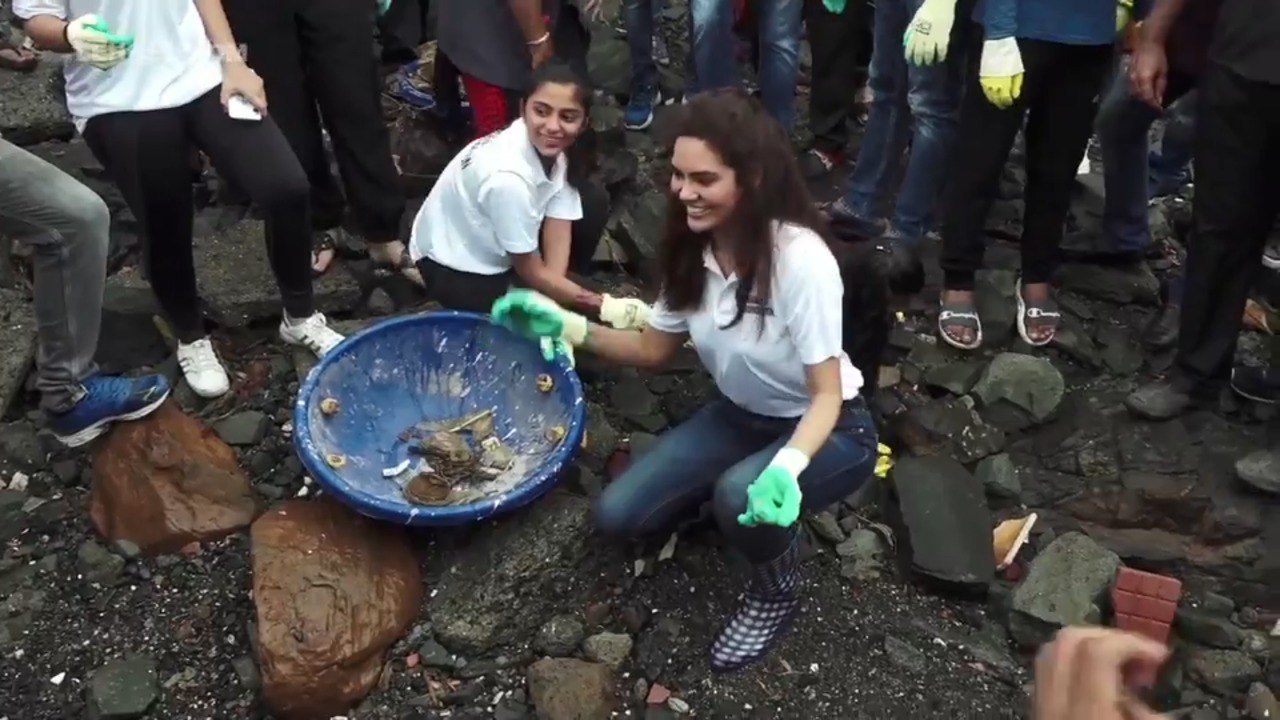 Esha Gupta Participates In Beach Clean-Up Drive - video Dailymotion