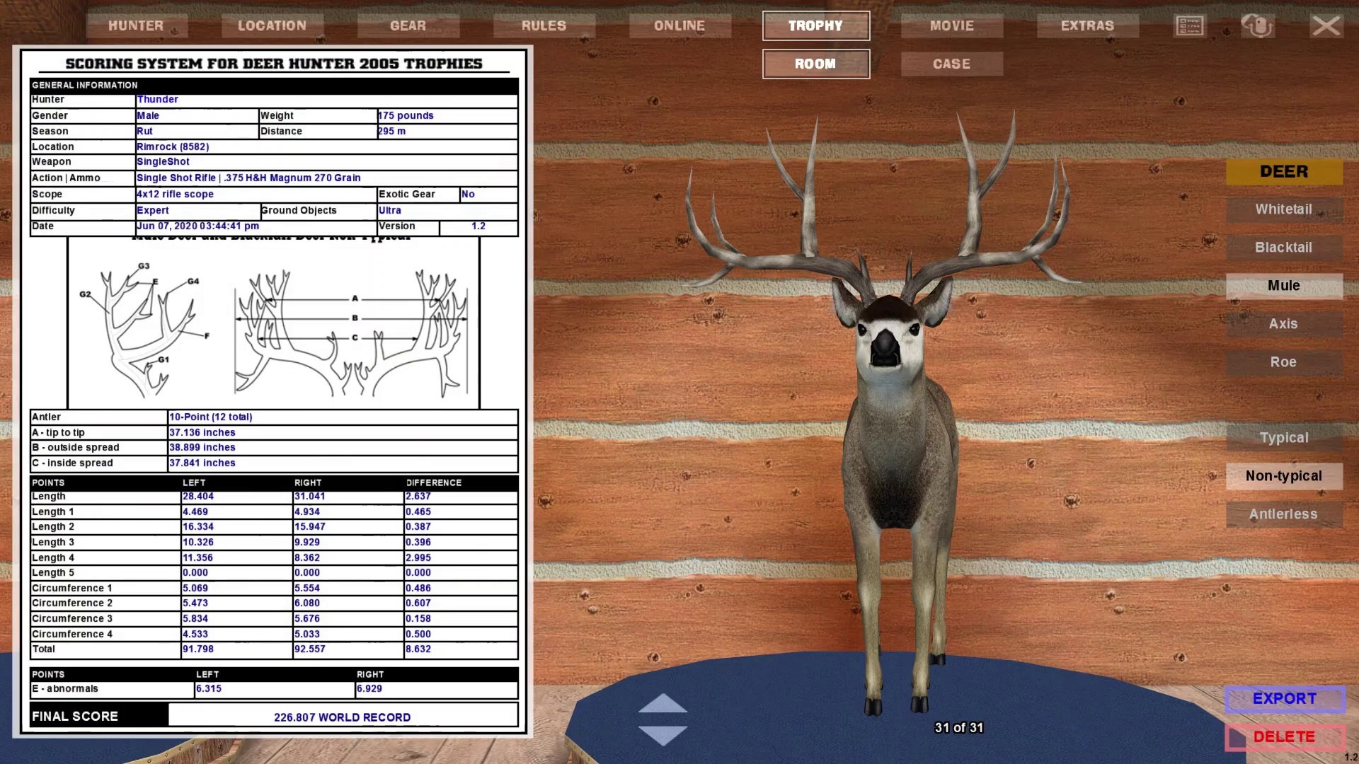 World Record Mule Deer