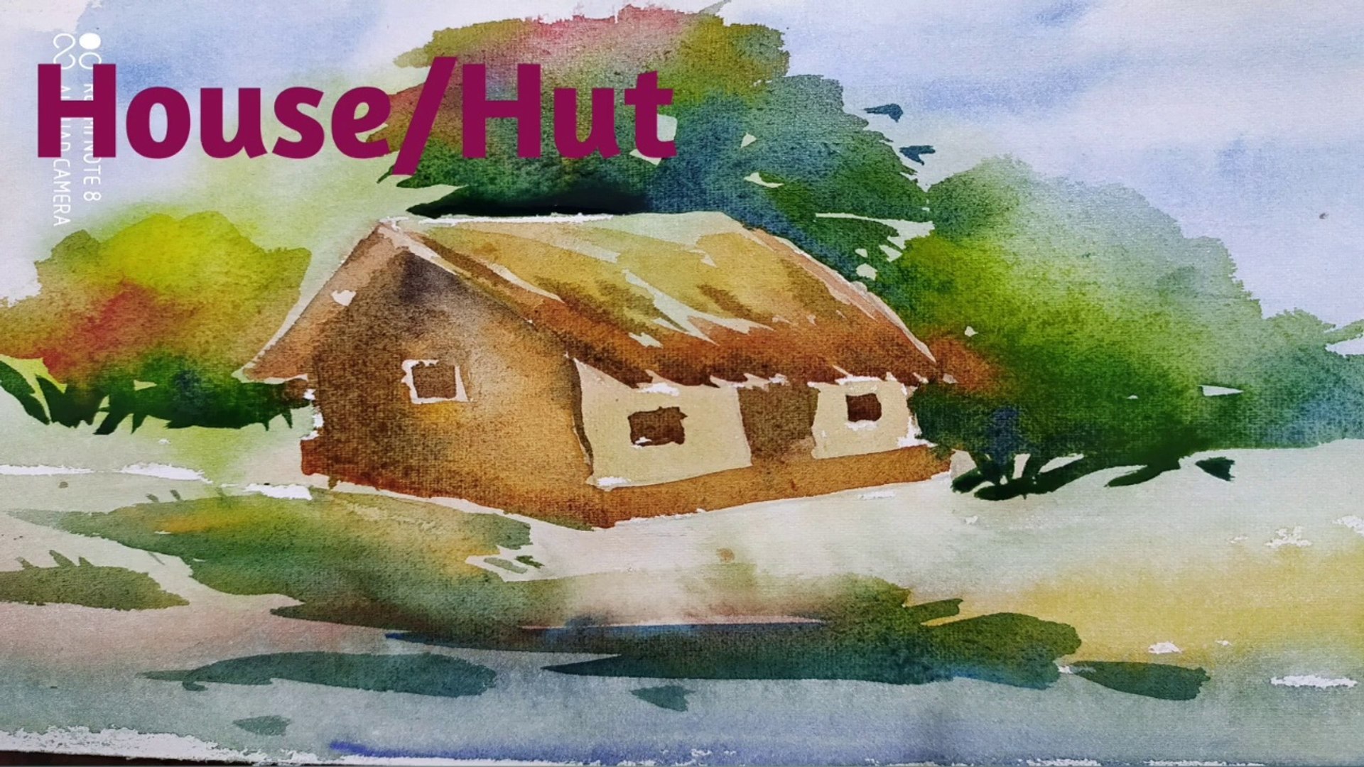 Watercolor Paintings Of Hut