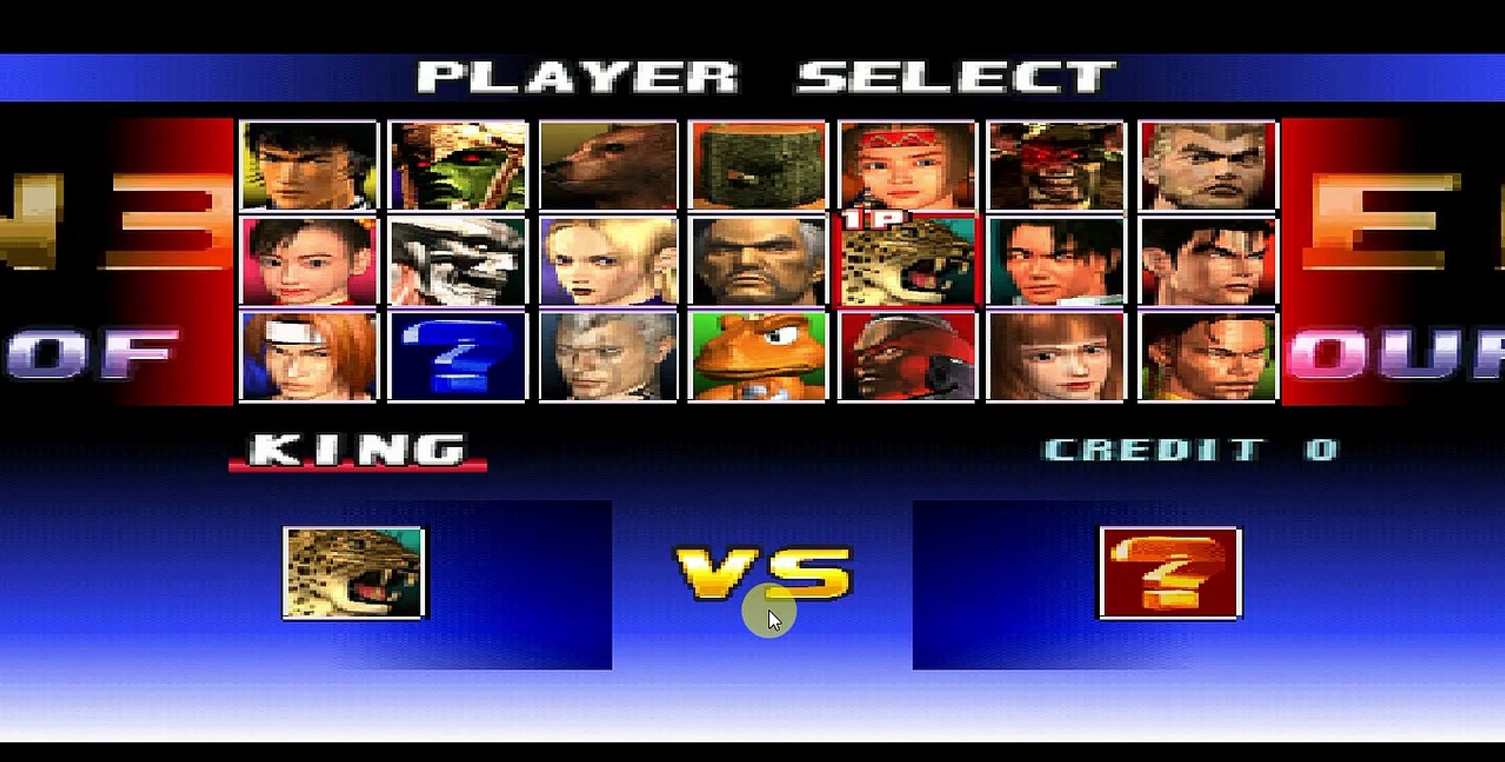 Tekken 3 Character Select