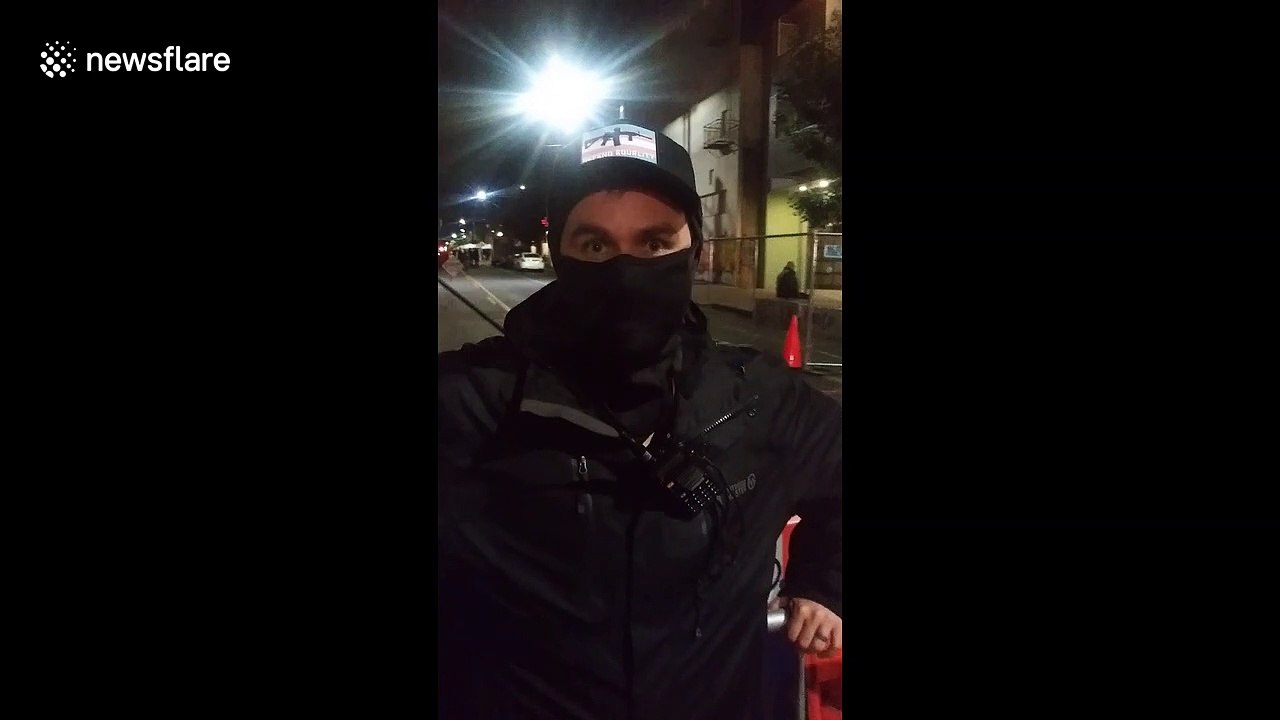 Guard at security checkpoint of Seattle's infamous autonomous zone ...