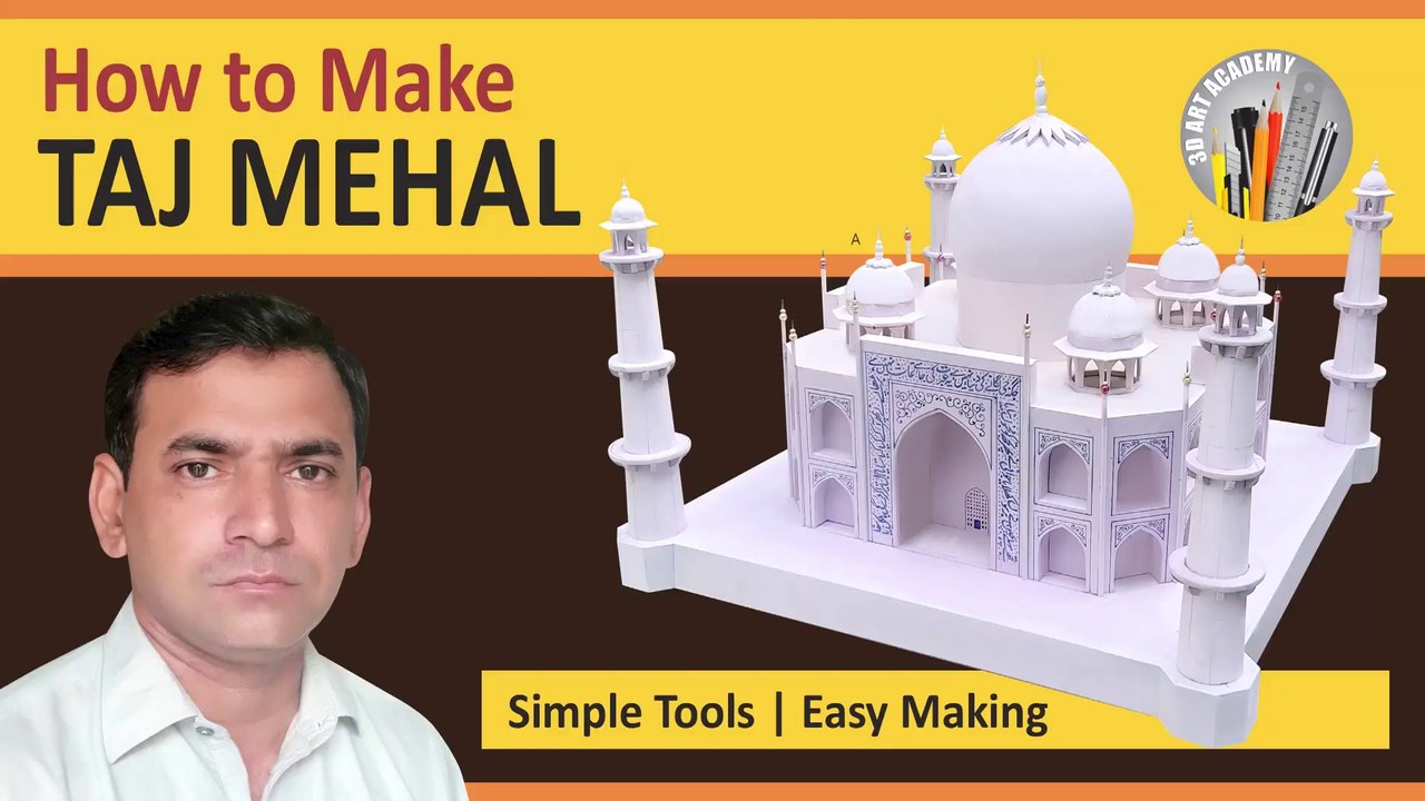 how to make taj mahal in 3d | diy taj mahal model - video Dailymotion
