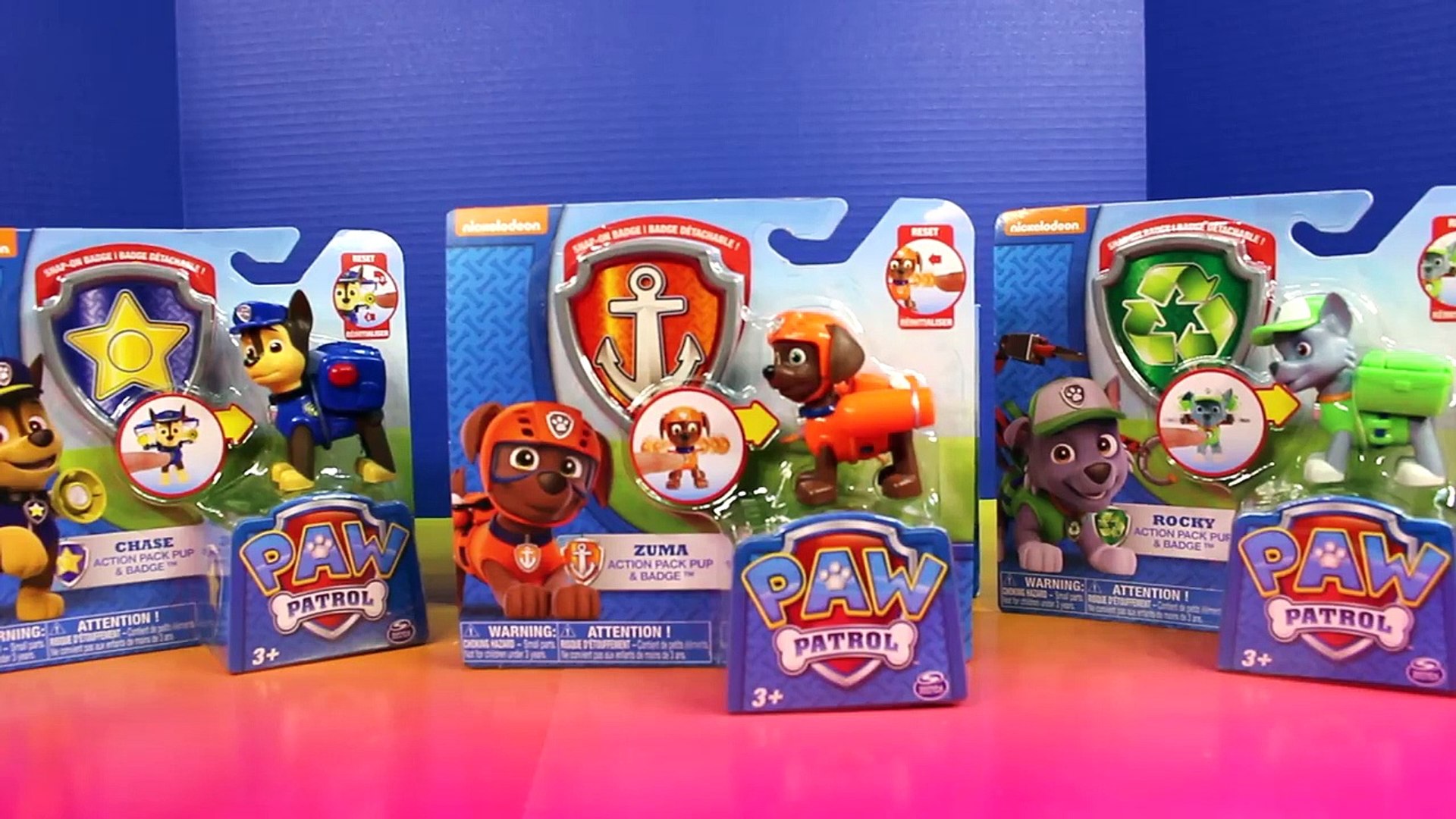 Paw Patrol Action Pack Pups 3pk Figure Set Chase, Rocky, Zuma | atelier ...