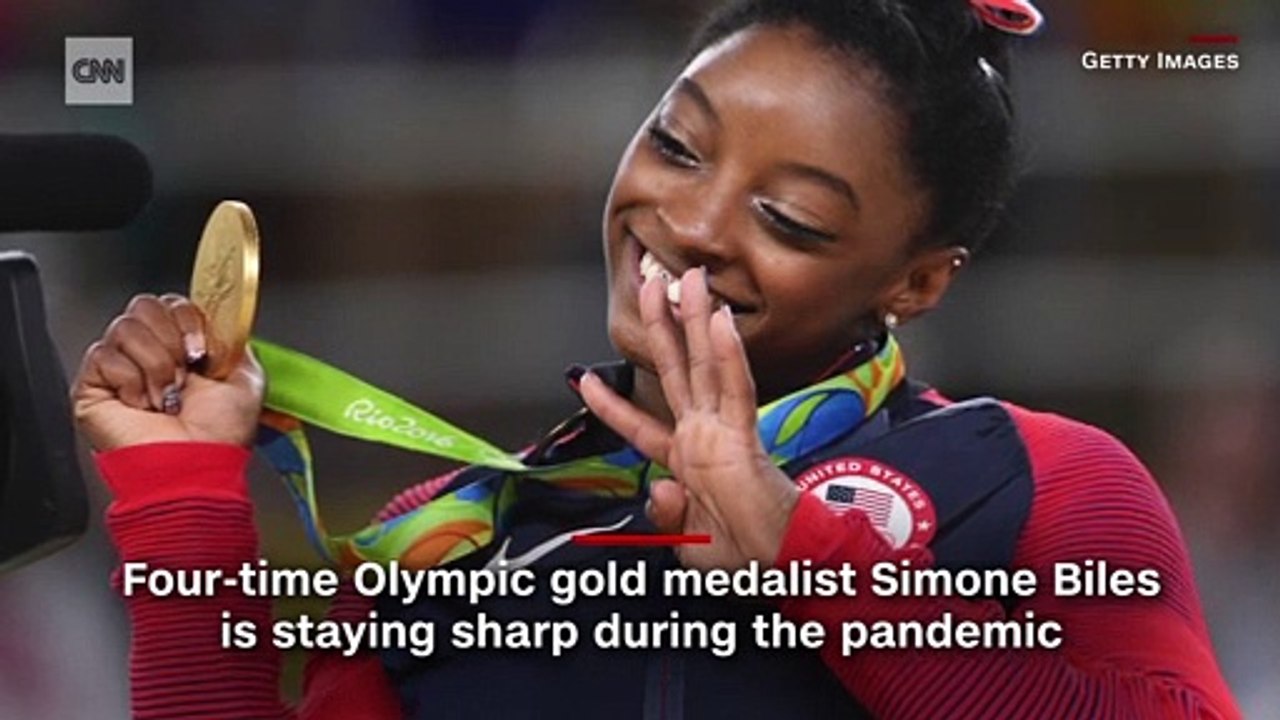 Pandemic can't stop Simone Biles' stunning aerial display - video ...