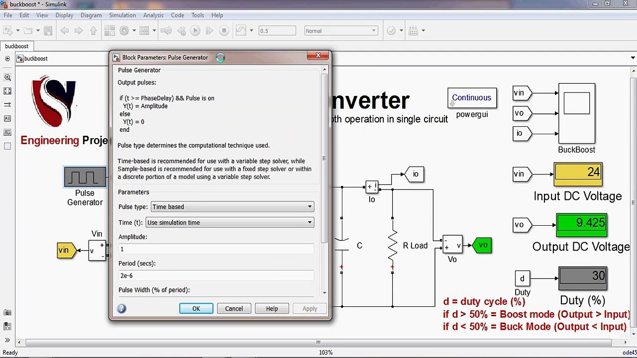 Buck Boost DC Converter using PWM in MATLAB Simulation - video Dailymotion
