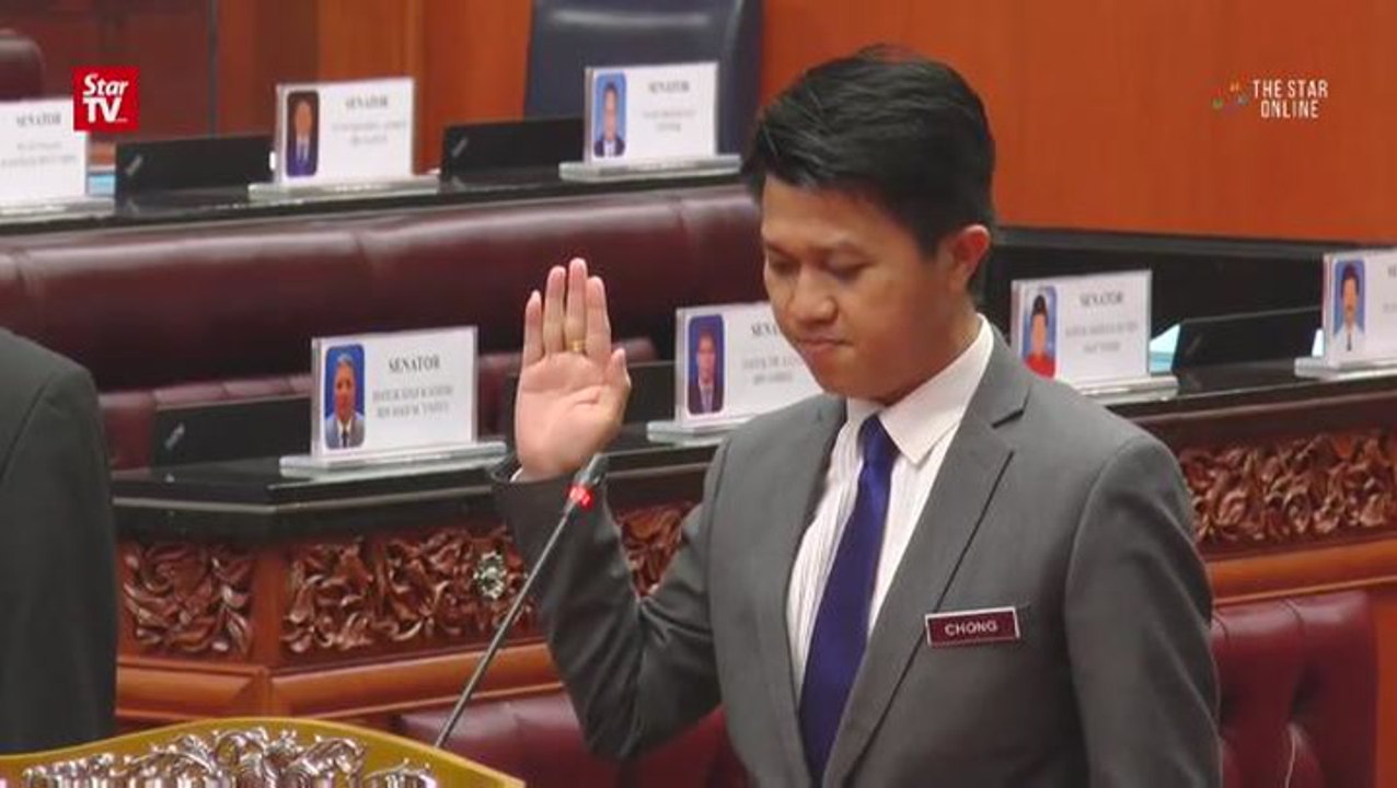 Chong Sin Woon sworn in for second term as Senator - video Dailymotion