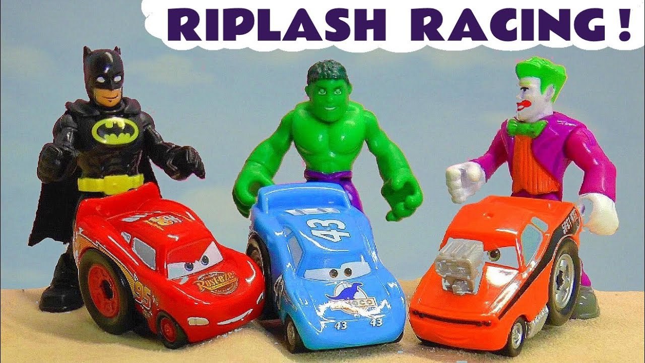Disney Pixar Cars 3 Lightning McQueen Riplash Racers with Marvel ...