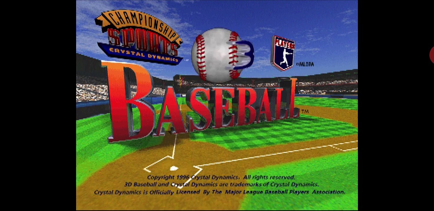 3D BASEBALL 1996 PS1 game, intro and first game preview_HD - video ...