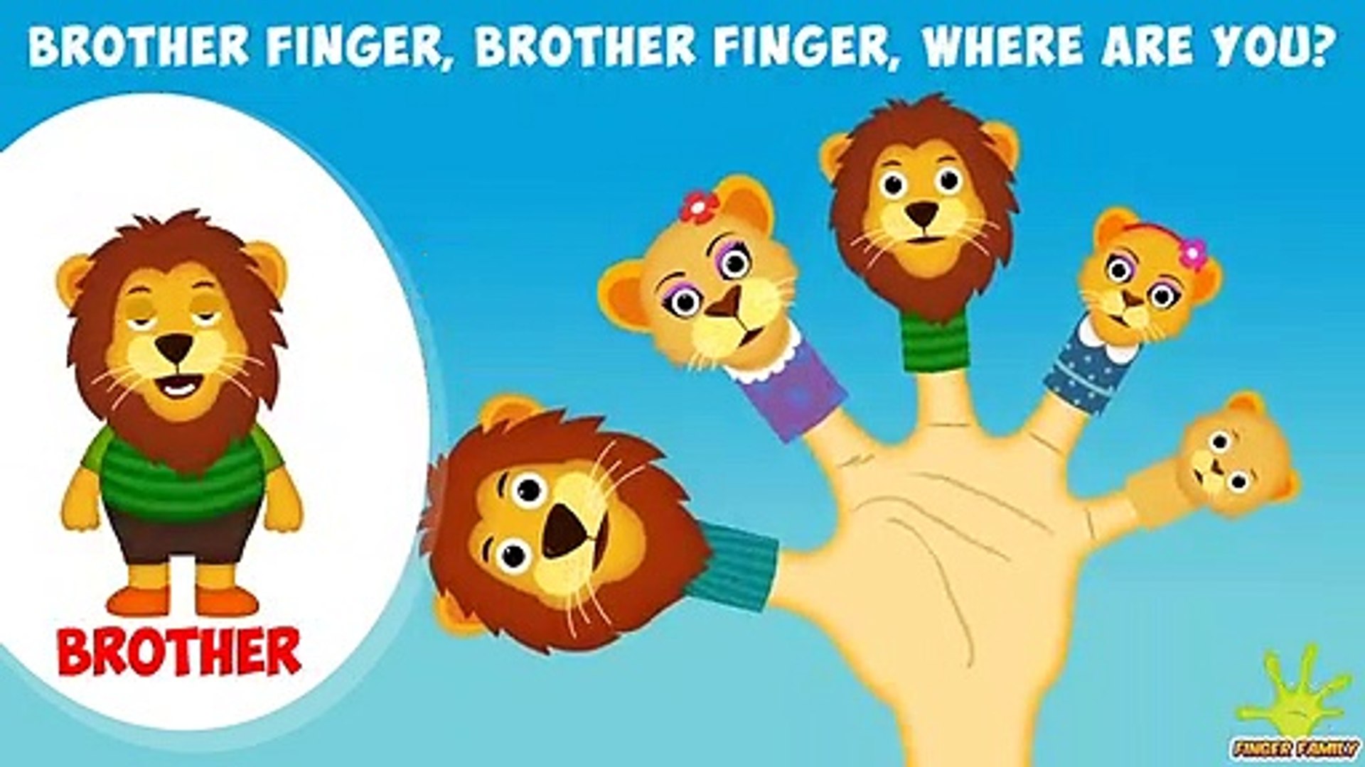 The Finger Family Dog Family Nursery Rhyme, Finger Family Songs
