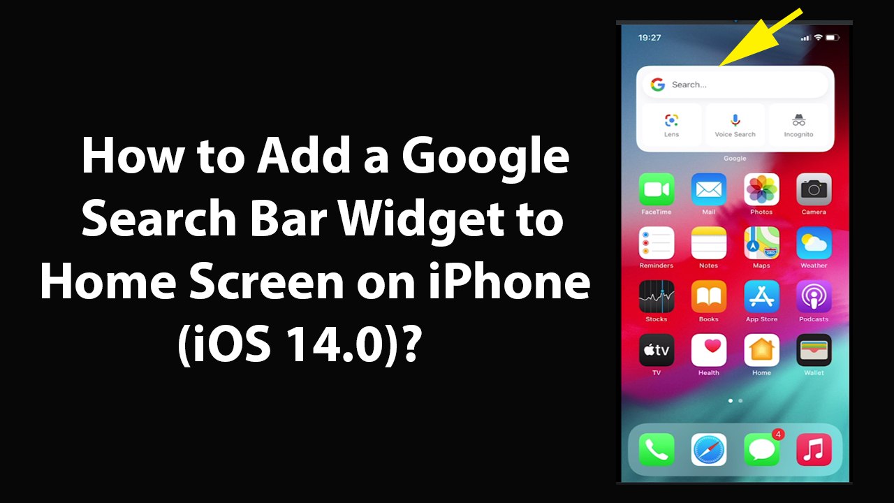 How To Add A Google Search Bar Widget To Home Screen On IPhone iOS 14 