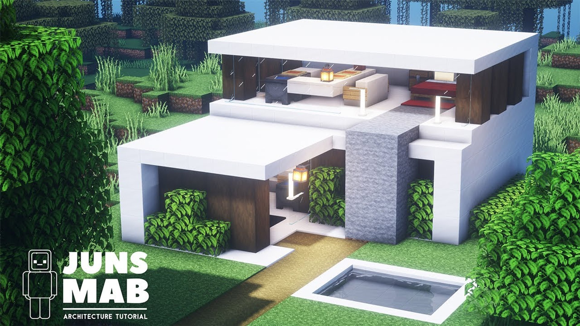 Minecraft Modern House Tutorial Step By Step