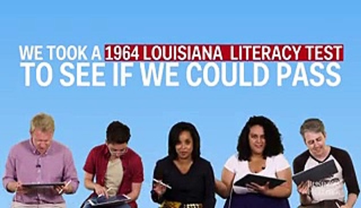 We took a 1964 Louisiana literacy test and failed spectacularly - video ...