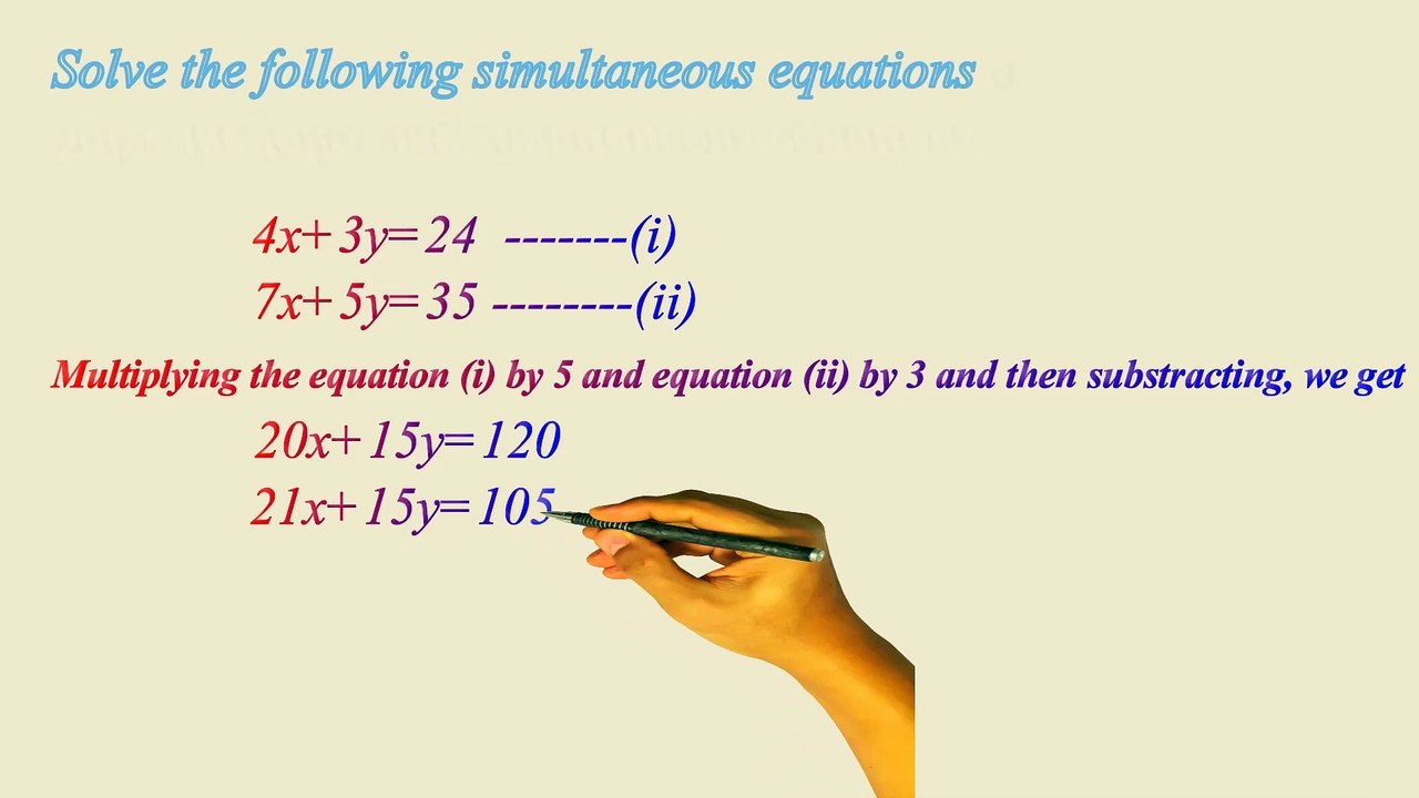 Simultaneous equation solution - video Dailymotion
