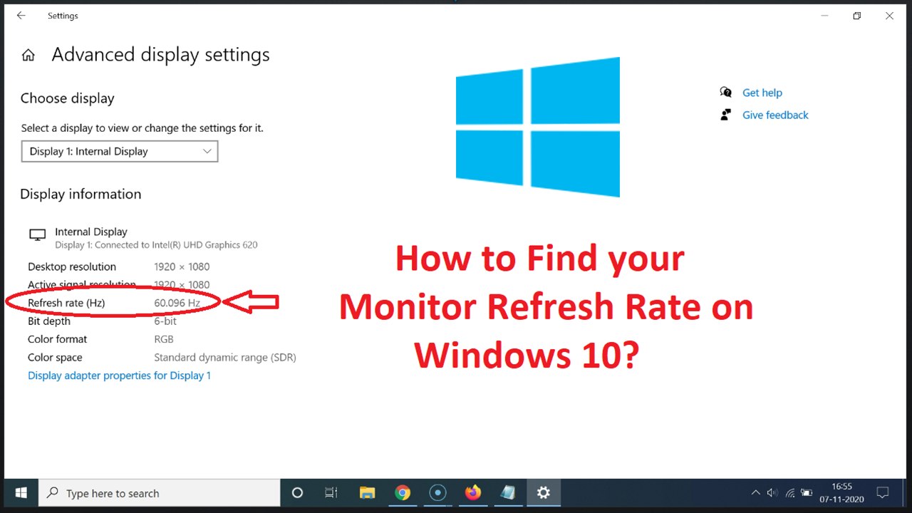 How to Find your Monitor Refresh Rate on Windows 10? - video Dailymotion