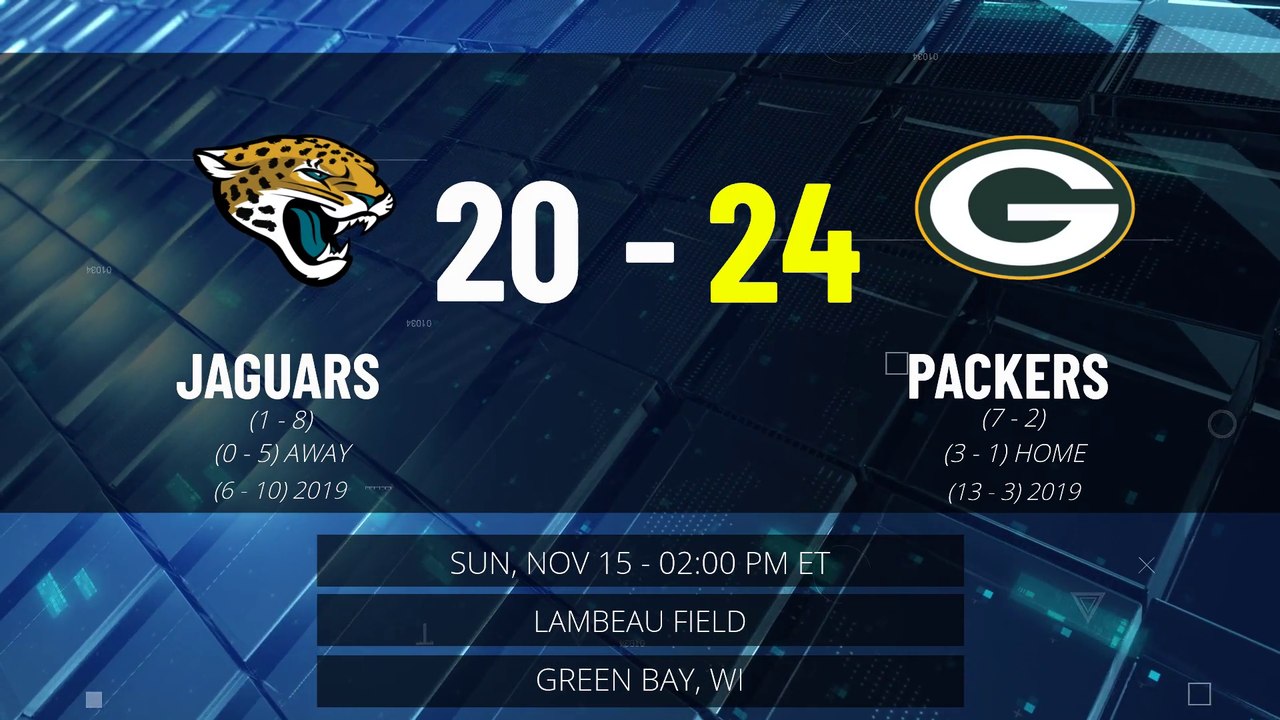 Jaguars @ Packers Game Recap for SUN, NOV 15 - 02:00 PM ET EST - video ...