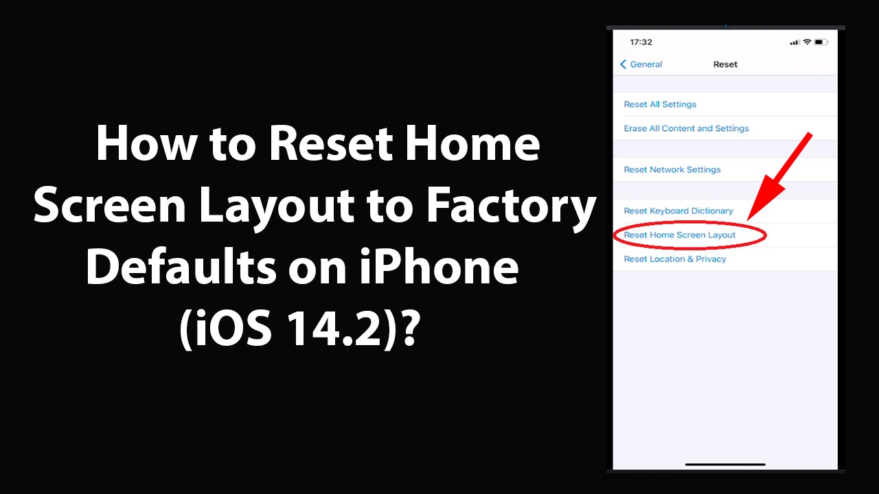 How to Reset Home Screen Layout to Factory Defaults on iPhone (iOS 14.2 ...