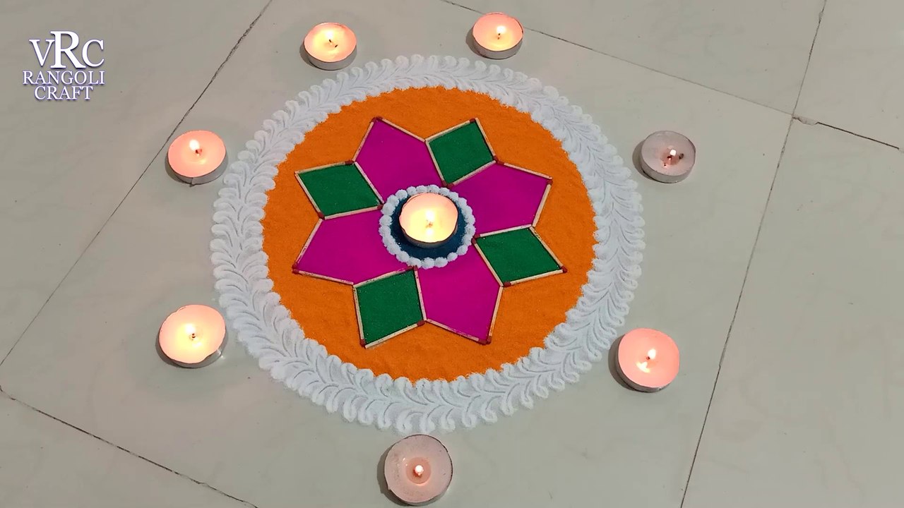 Diwali Rangoli Bhai Dooj Ke Liye Rangoli simple || simple basic design ...