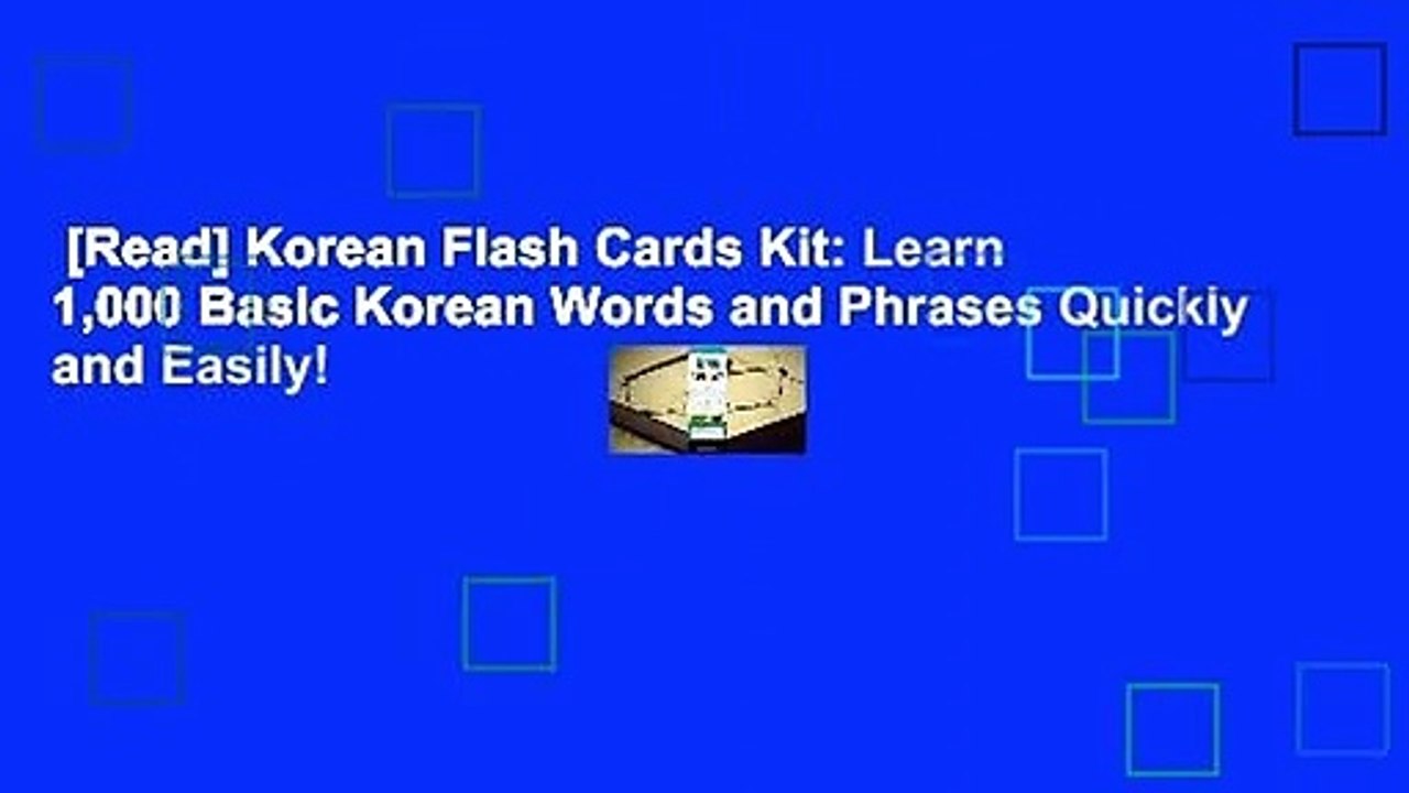 [Read] Korean Flash Cards Kit: Learn 1,000 Basic Korean Words and ...