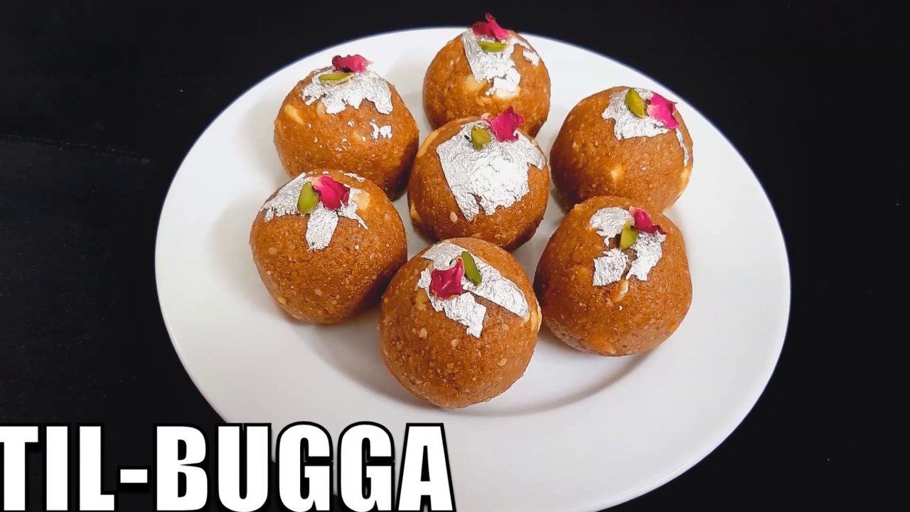 TIL BUGGA RECIPE - til mawa ladoo recipe | til bugga recipe in hindi ...