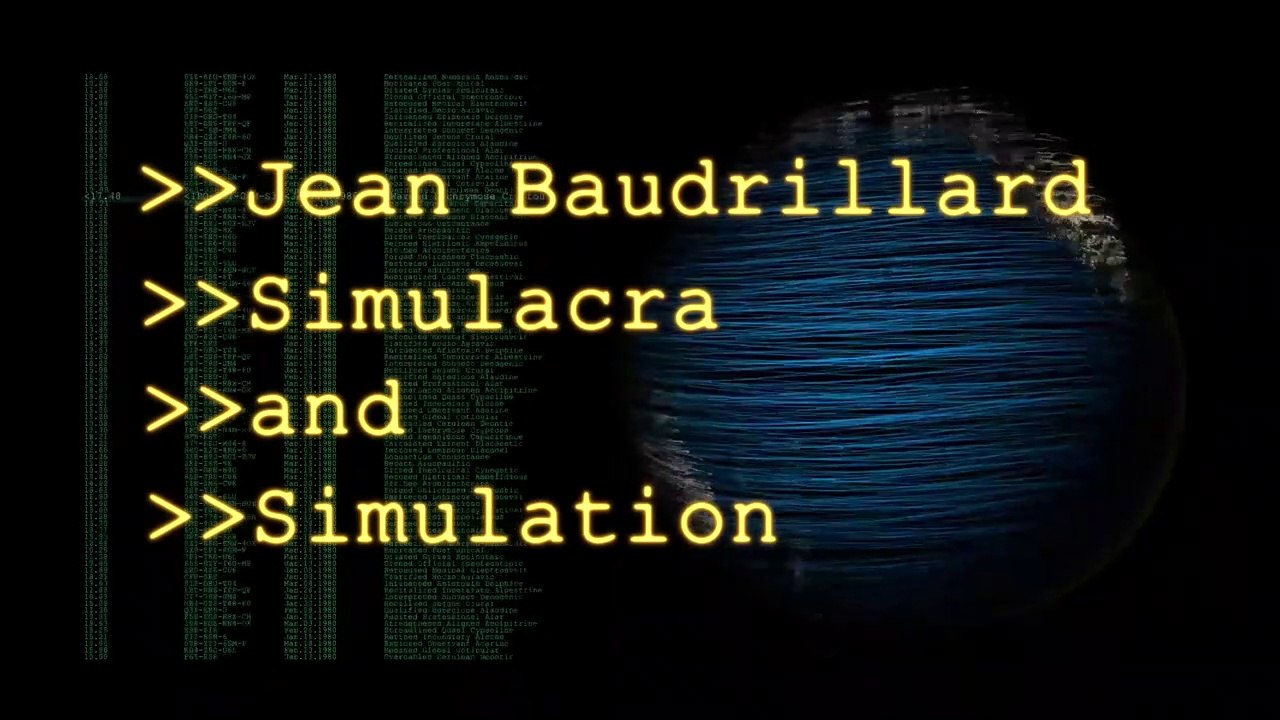 Jean Baudrillard - Simulacra and Simulation (Precession of Simulacra 4 ...