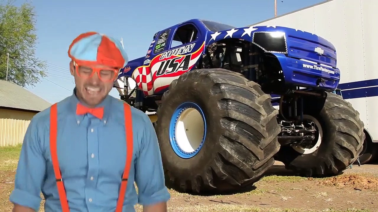 Camiones Monstruo para Niños con Blippi Español | Canción de los ...