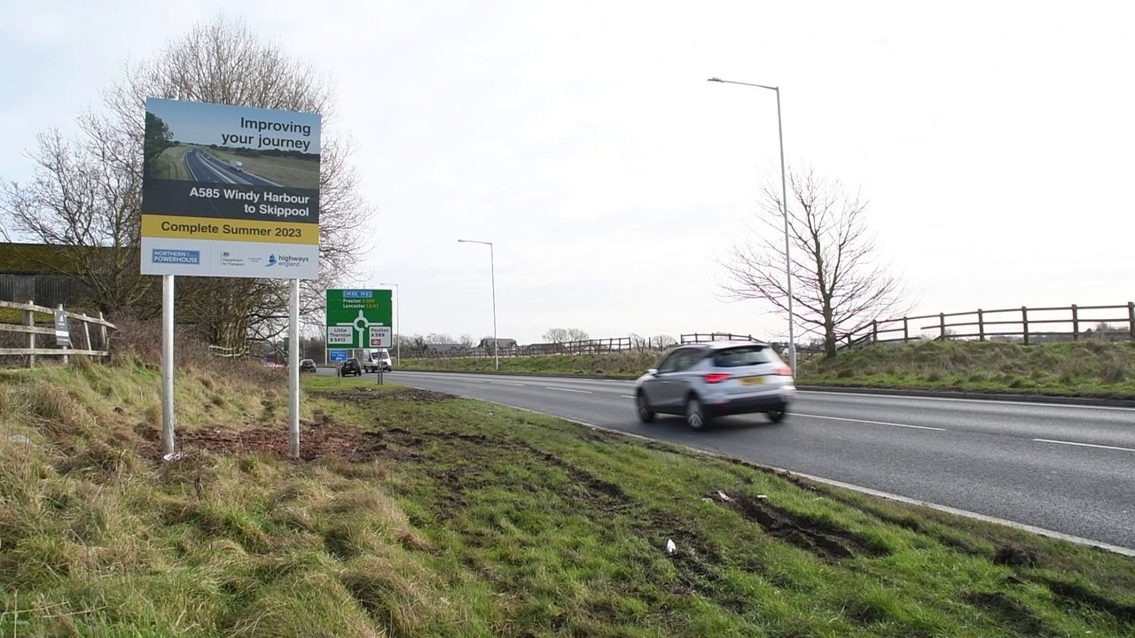 Work starts on A585 Windy Harbour to Skippool Bypass - video Dailymotion