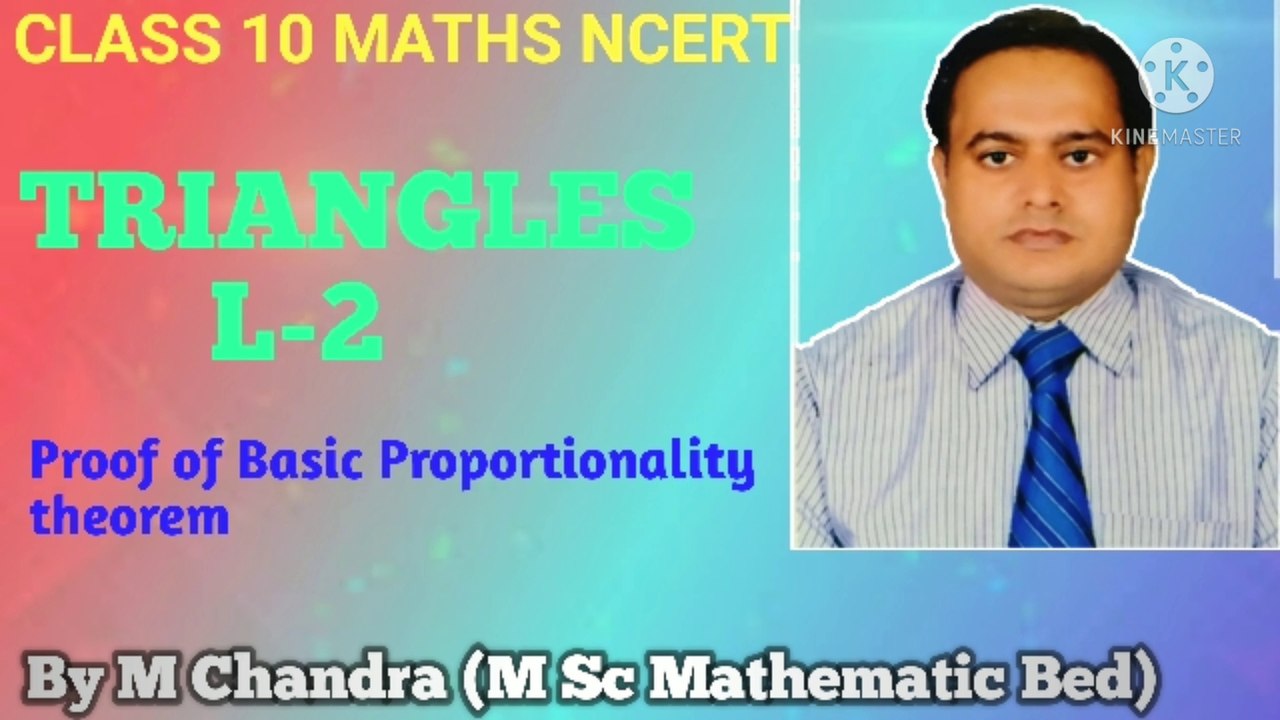 Triangles L- 2 | Proof of Basic Proportionality theorem|Class 10 Maths ...