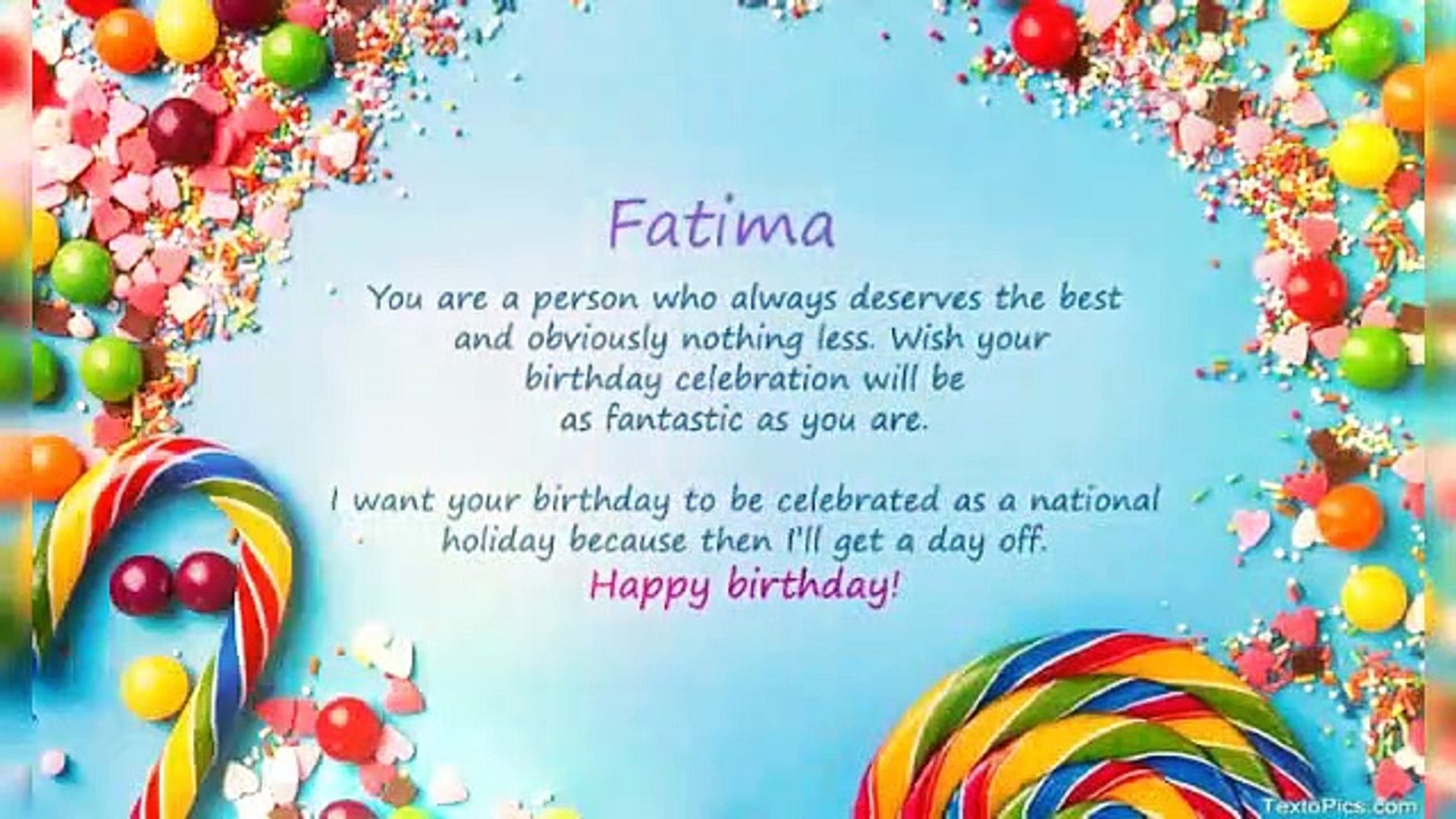 Birthday Greetings Fatima